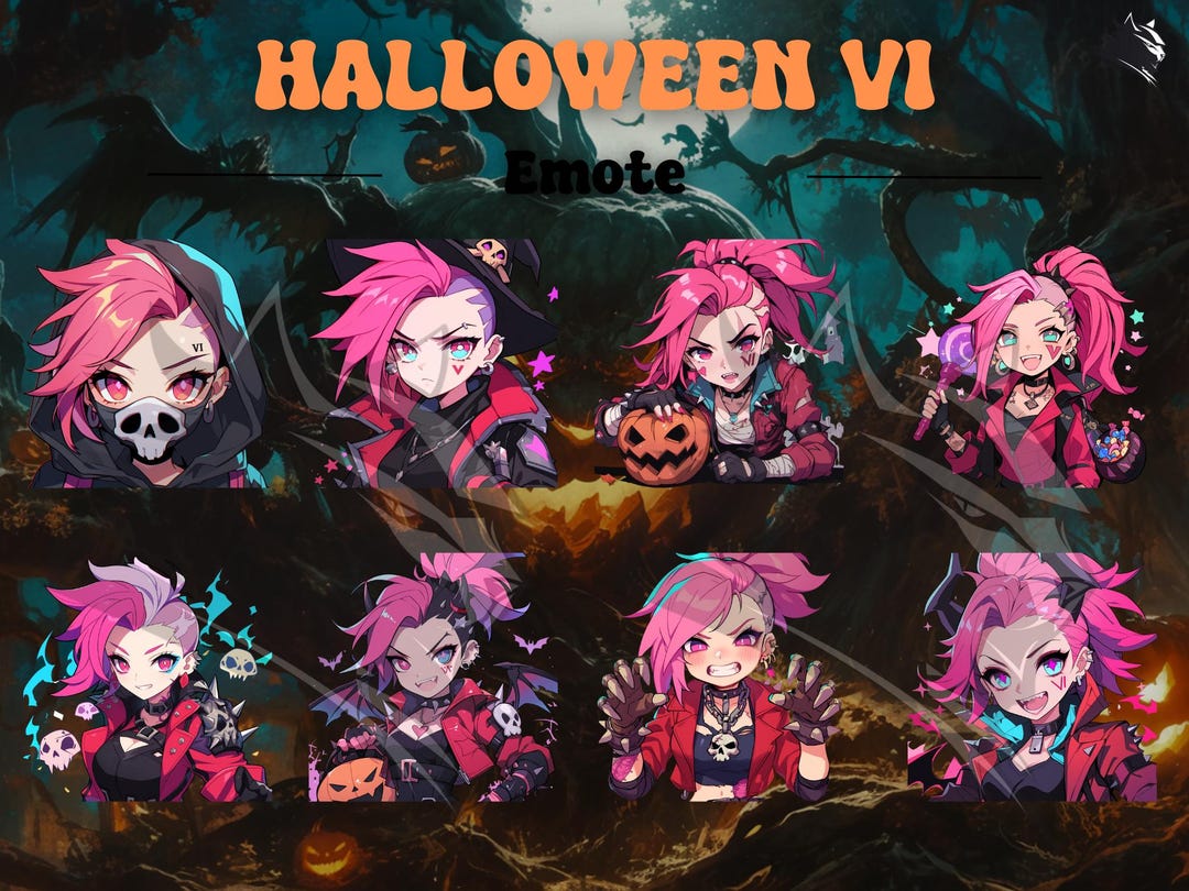 8 Emote Halloween Vi League of Legends for Twitch & Discord - Etsy
