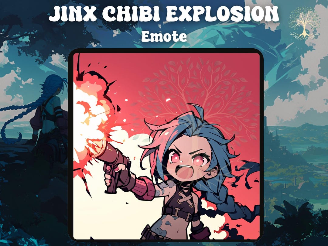 Emote Jinx Chibi Explosion League of Legends for Twitch & Discord - Etsy