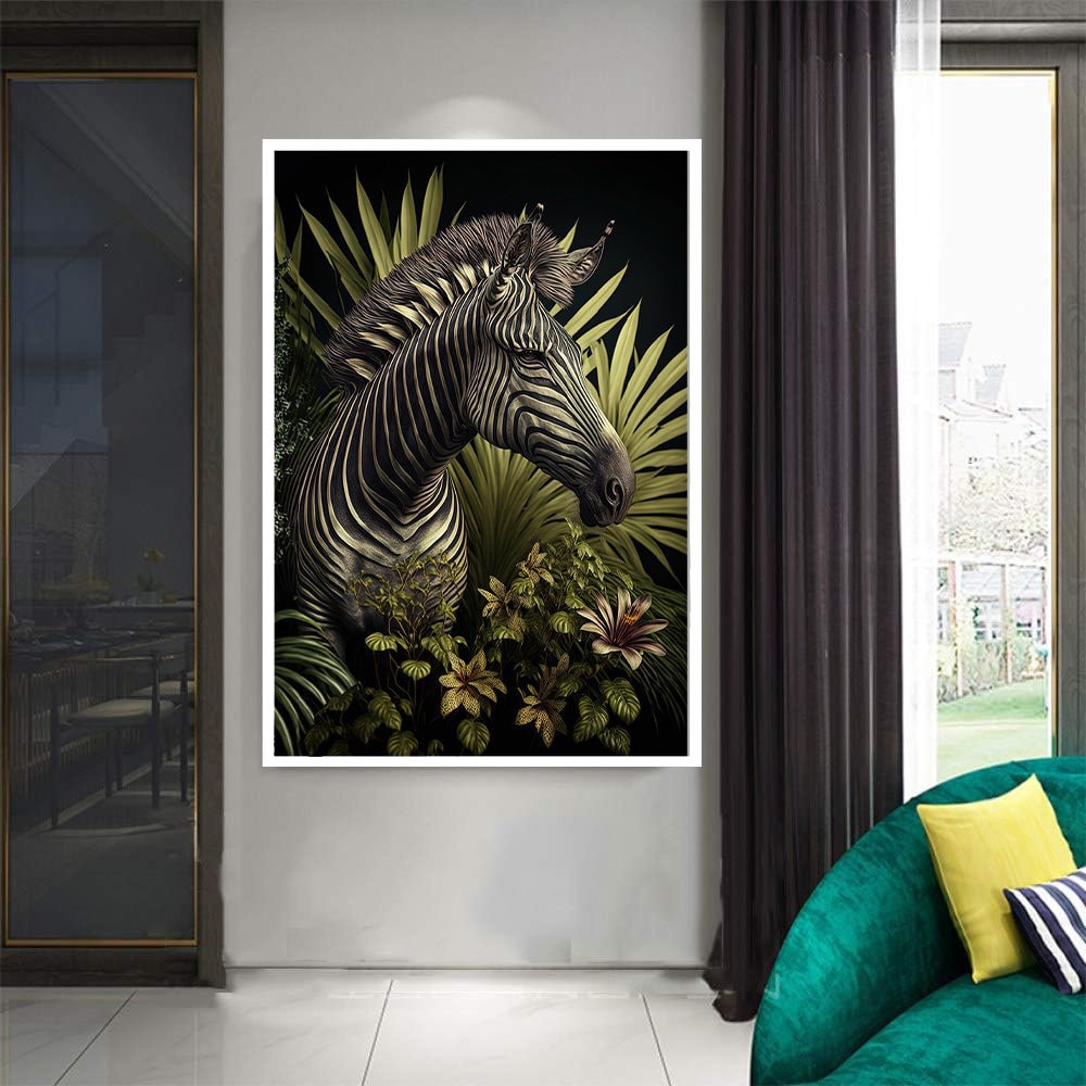 Colorful Graffiti Zebra Canvas Print, Zebra Canvas Wall Art , Zebra ...