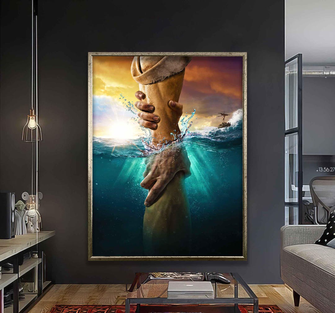 Rescue and Hope Wall Art - Inspirational Abstract Canvas for Living ...
