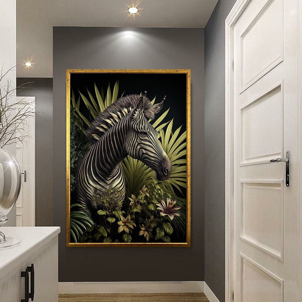 Colorful Graffiti Zebra Canvas Print, Zebra Canvas Wall Art , Zebra ...