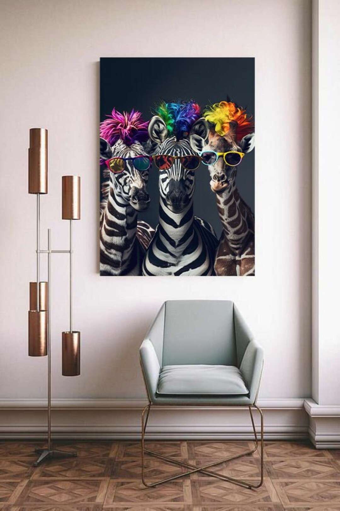 Zebra Family Canvas, Zebra Family, Animals Poster, Different Decor ...