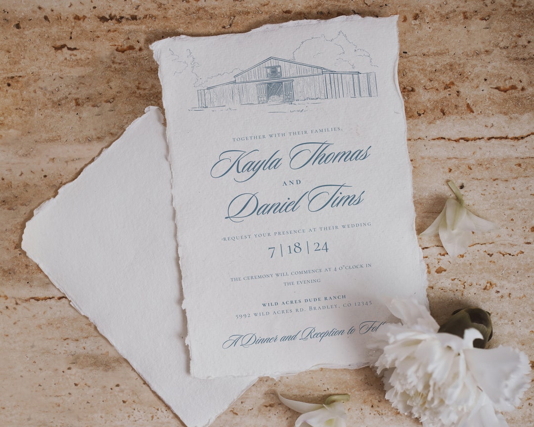 Hand Drawn Wedding Venue, Venue Line Drawing, Digital Download Wedding ...