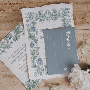 Dainty Cottage Core Wedding Invitation, Editable Wedding Templates, DIY ...