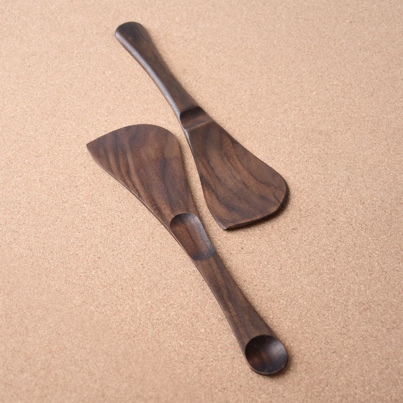 Carved Wooden Spatula - Walnut or Ash - Etsy