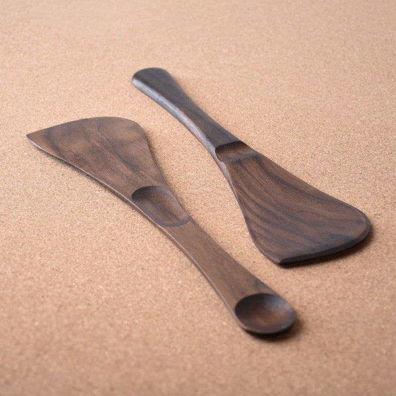 Carved Wooden Spatula - Walnut or Ash - Etsy
