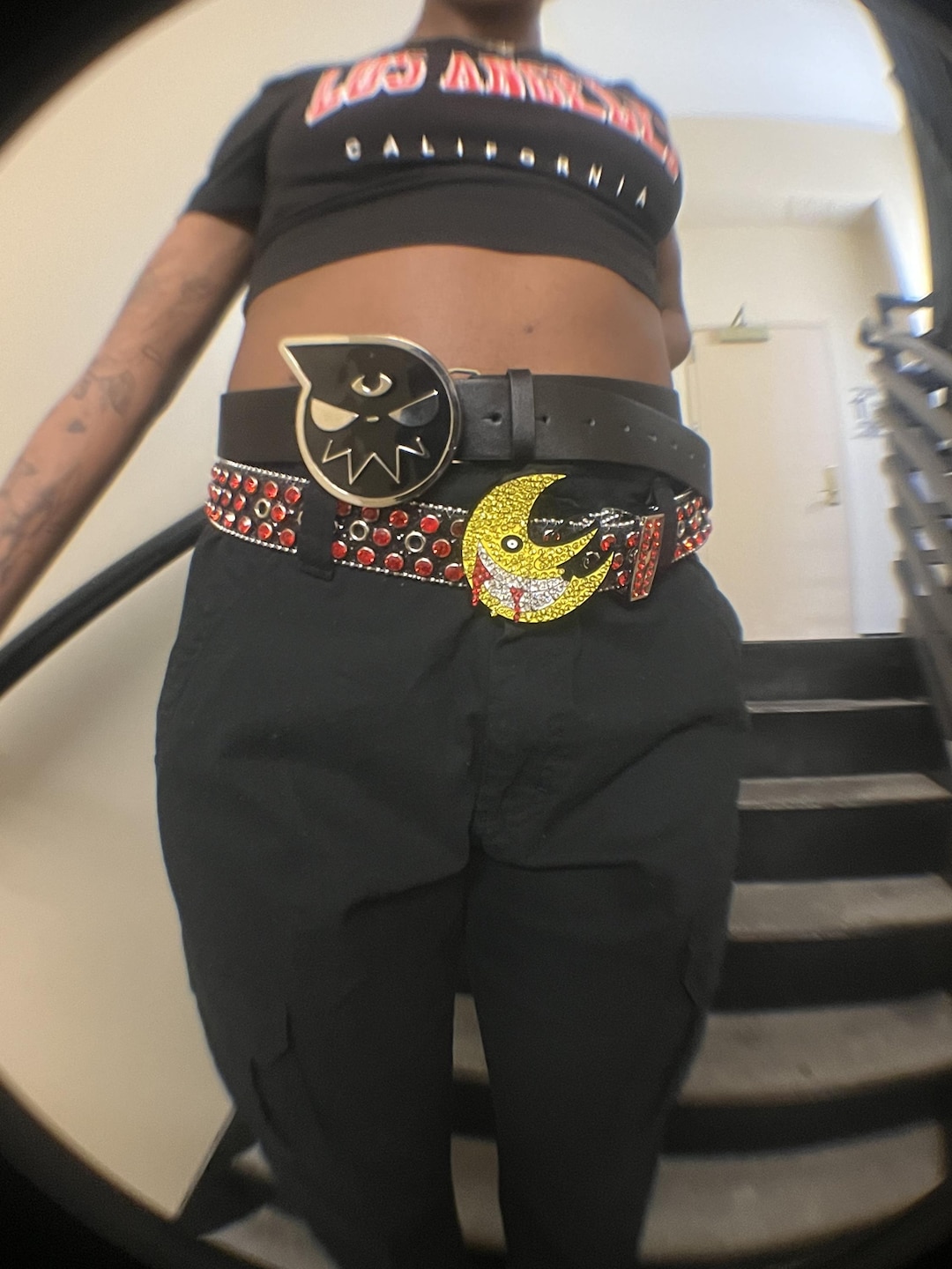 Soul Eater Accessory, Rhinestone Studded Belt, Evil Moon Cosplay, Anime ...