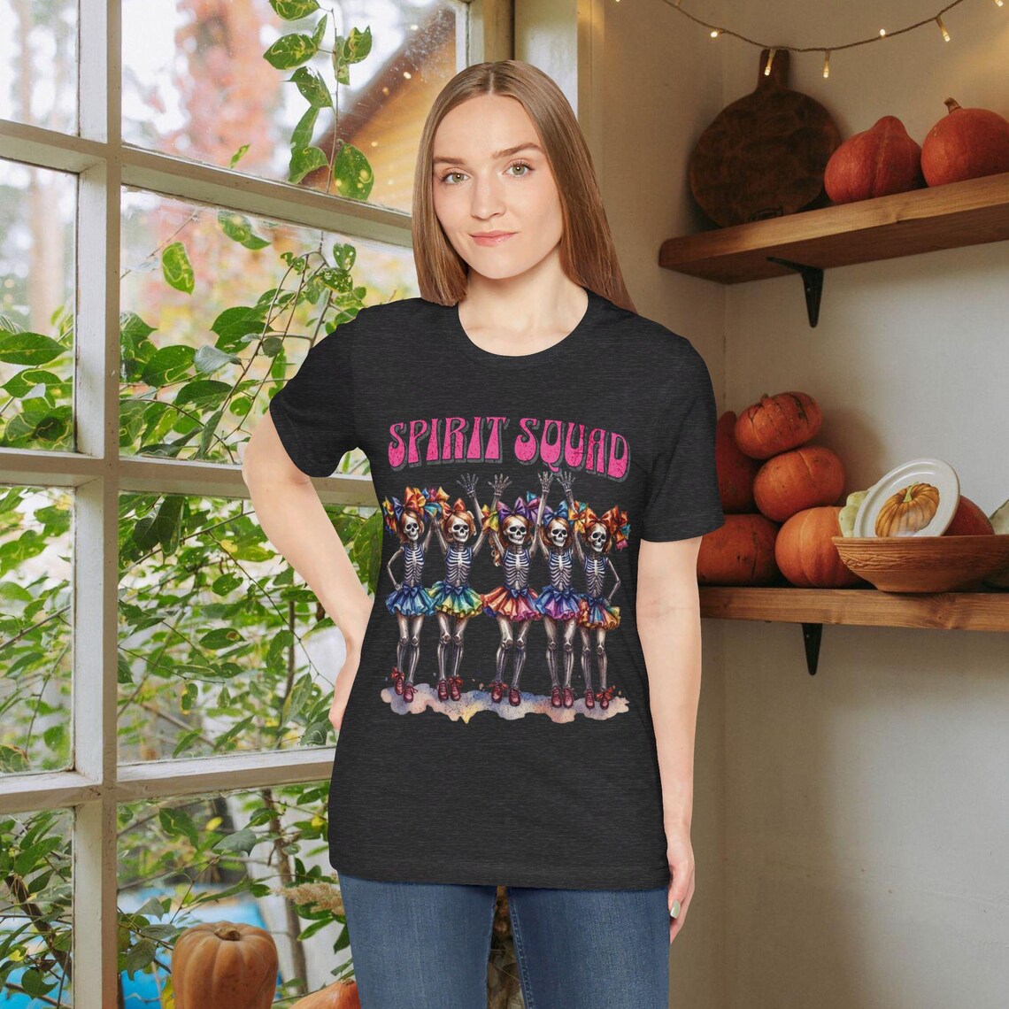 Personalized Cheer Skeleton, Spirit Squad Tshirt, Halloween Tshirt ...