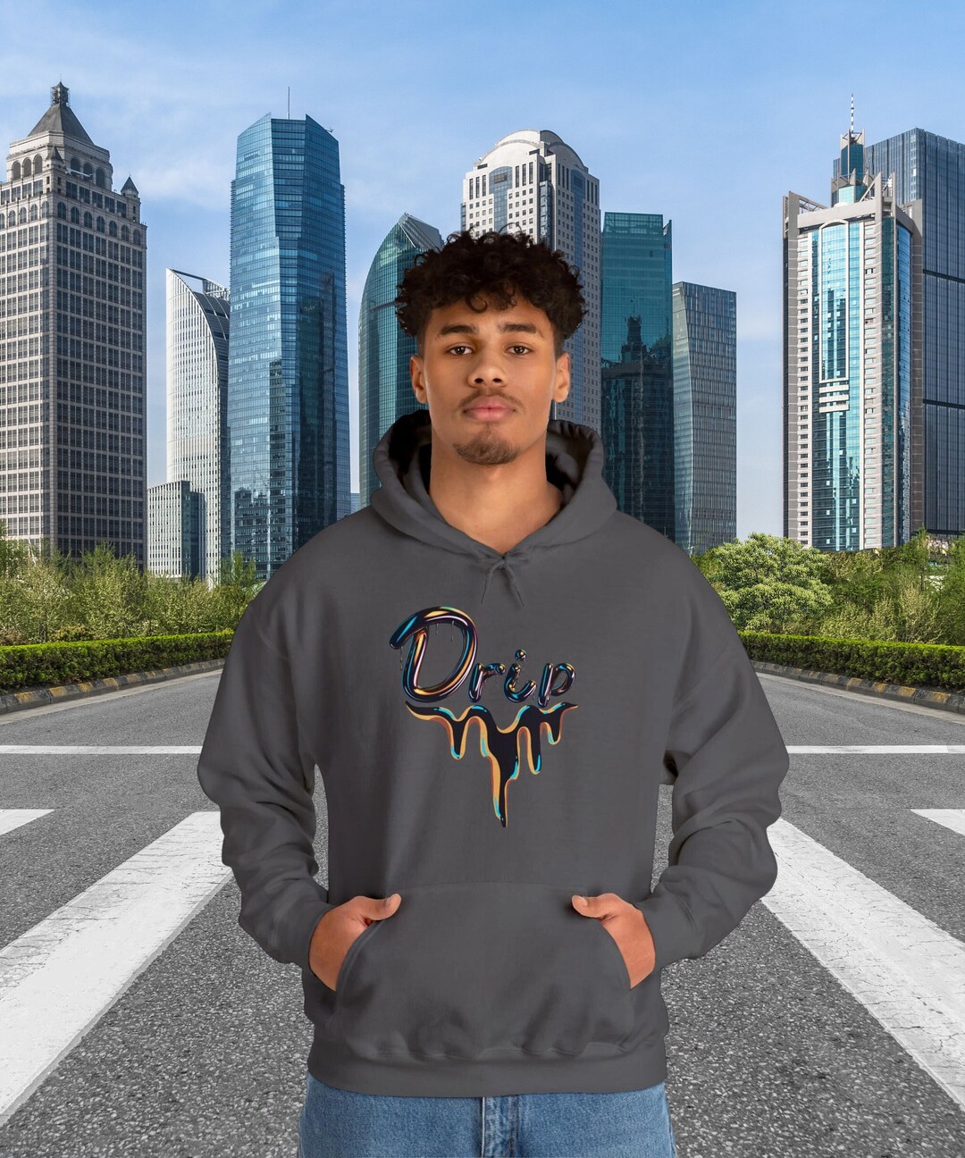 Drip Unisex Hoodie Sweatshirt, Drip Graphic, Trendy Hoodie, Gildan ...