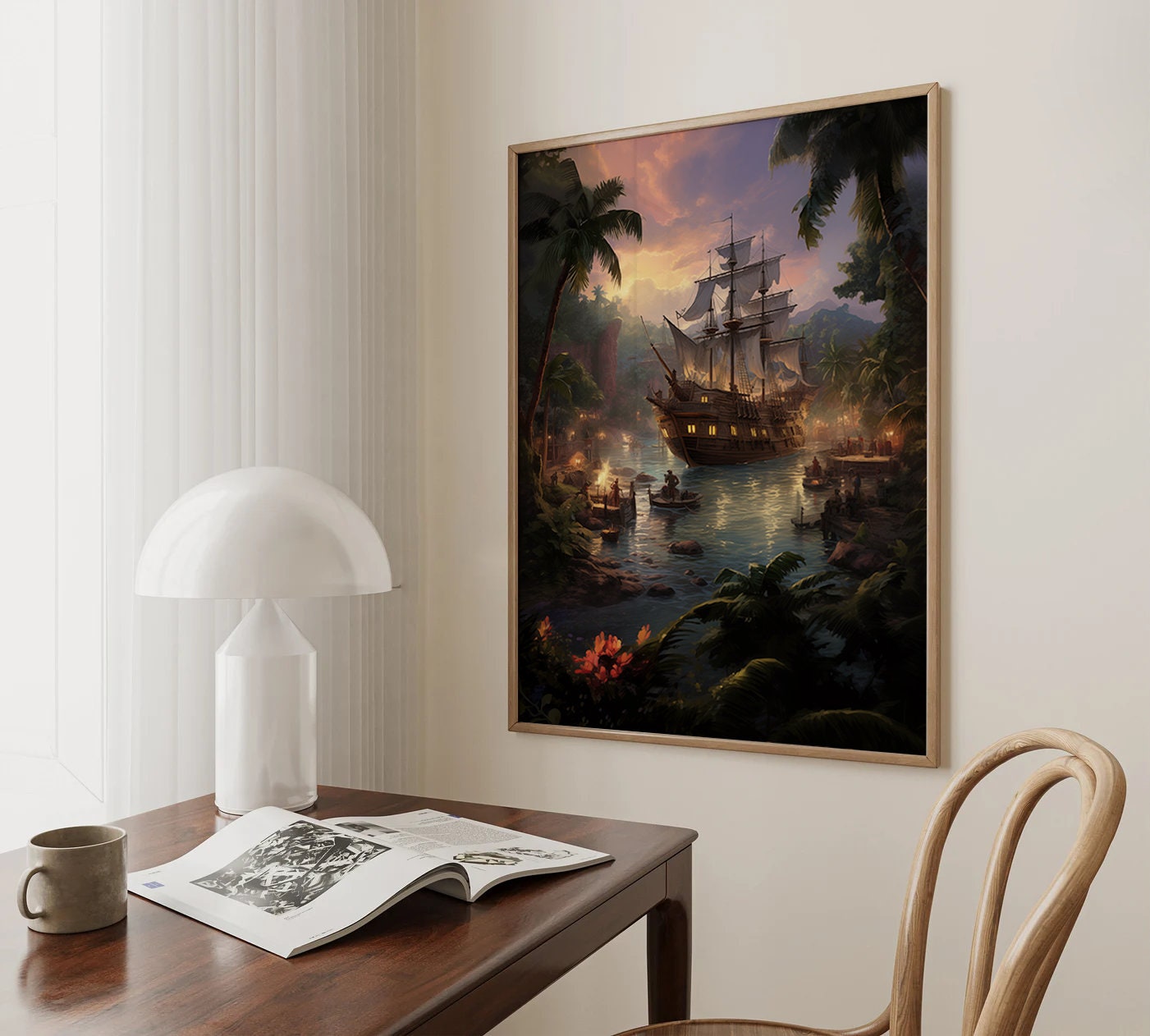 Pirates Night Poster | Halloween Decor | Magical Sparrow Pirateship ...