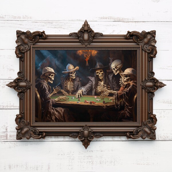 Poker Poster Halloween - Etsy