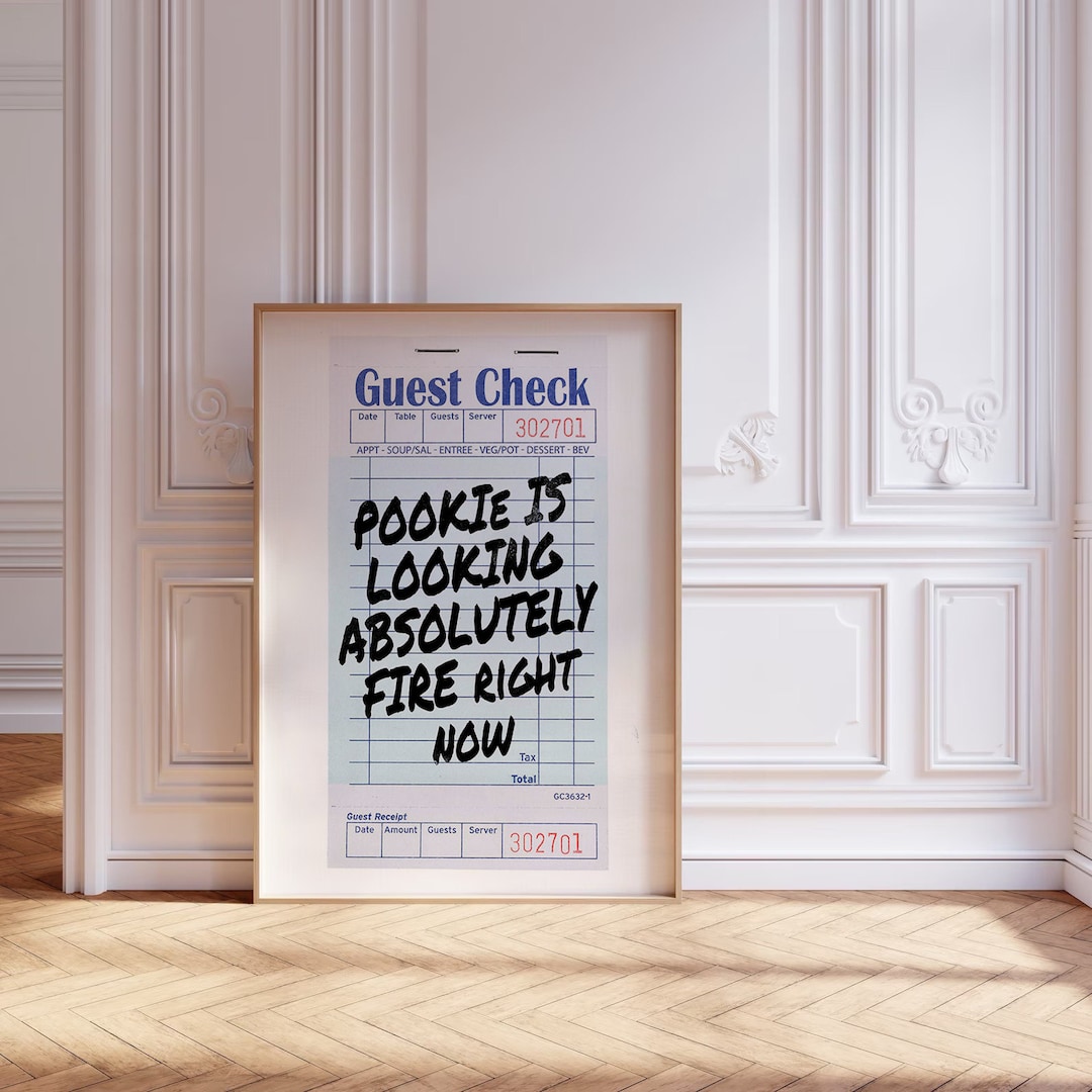 Pookie is Absolutely Fire Right Now Print | Apartment Decor | Bar Cart ...