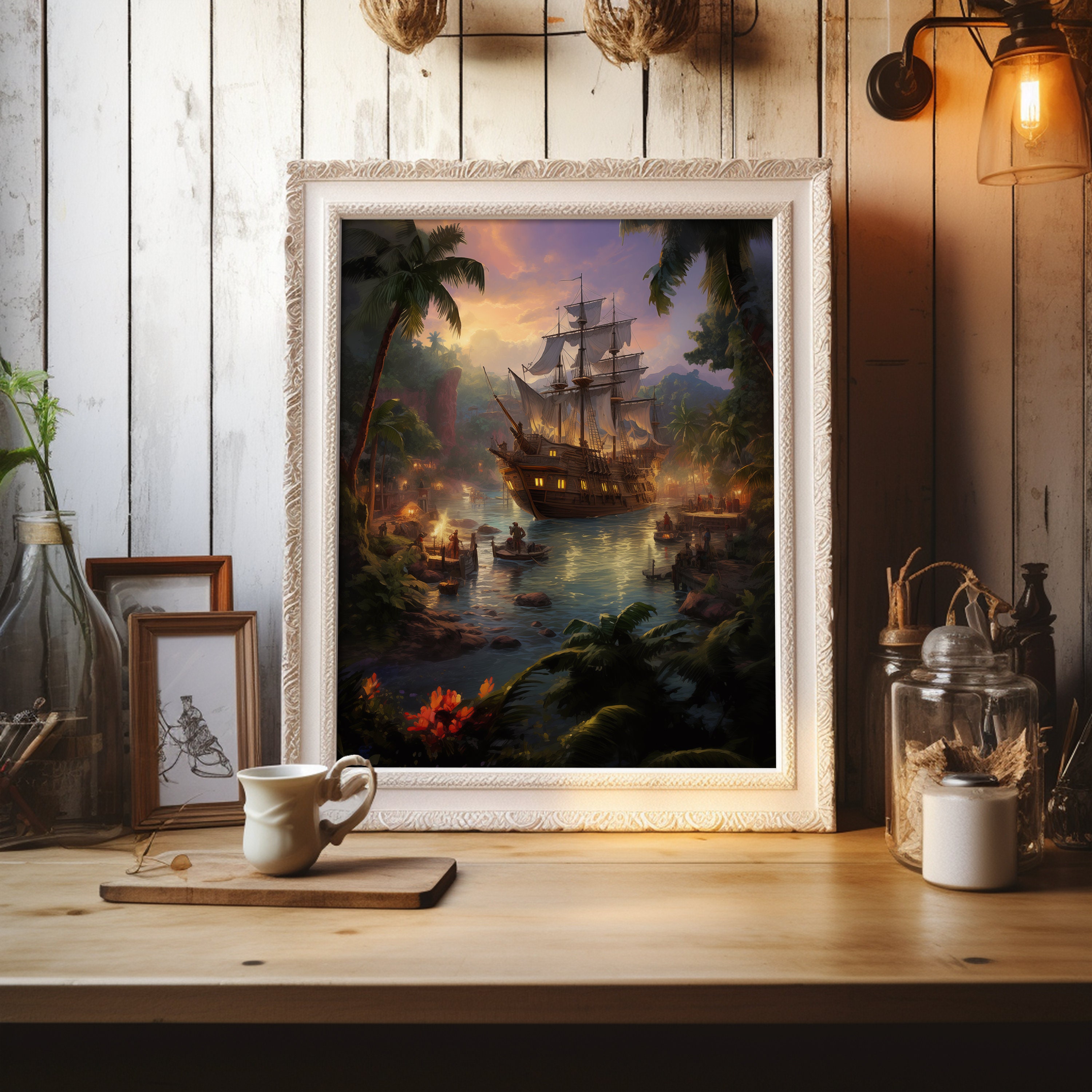 Pirates Night Poster | Halloween Decor | Magical Sparrow Pirateship ...