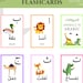 Animals in Arabic Flashcards | Kids Learning Cards | Arabic Vocabulary ...