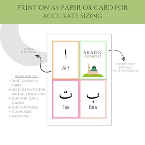 Arabic Alphabet Flashcards: Kids Learning Cards (digital Download) - Etsy
