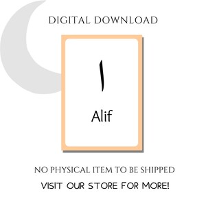 Arabic Alphabet Flashcards: Kids Learning Cards (digital Download) - Etsy