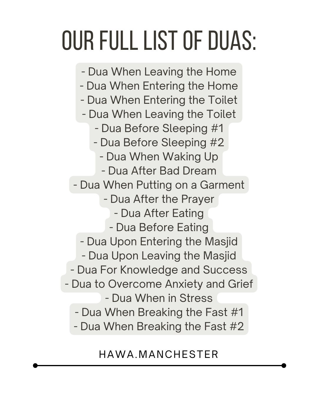 Dua for Eating Dua for Fasting Clear Islamic Dua Stickers Islamic Home ...