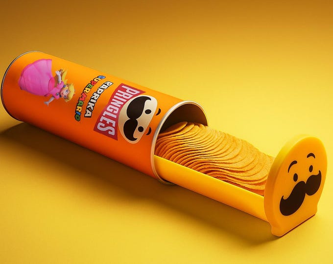 Pringles Can Slider Tray With Lid – Easy Chip Dispenser, Anti-roll ...