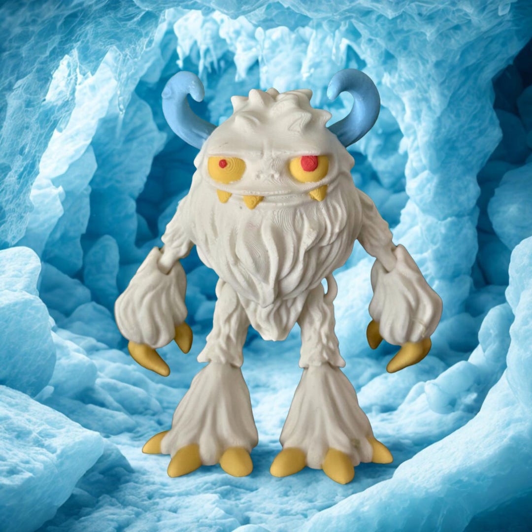 Creepy Yeti Figurine • Articulated 3D Printed Monster • Fantasy ...