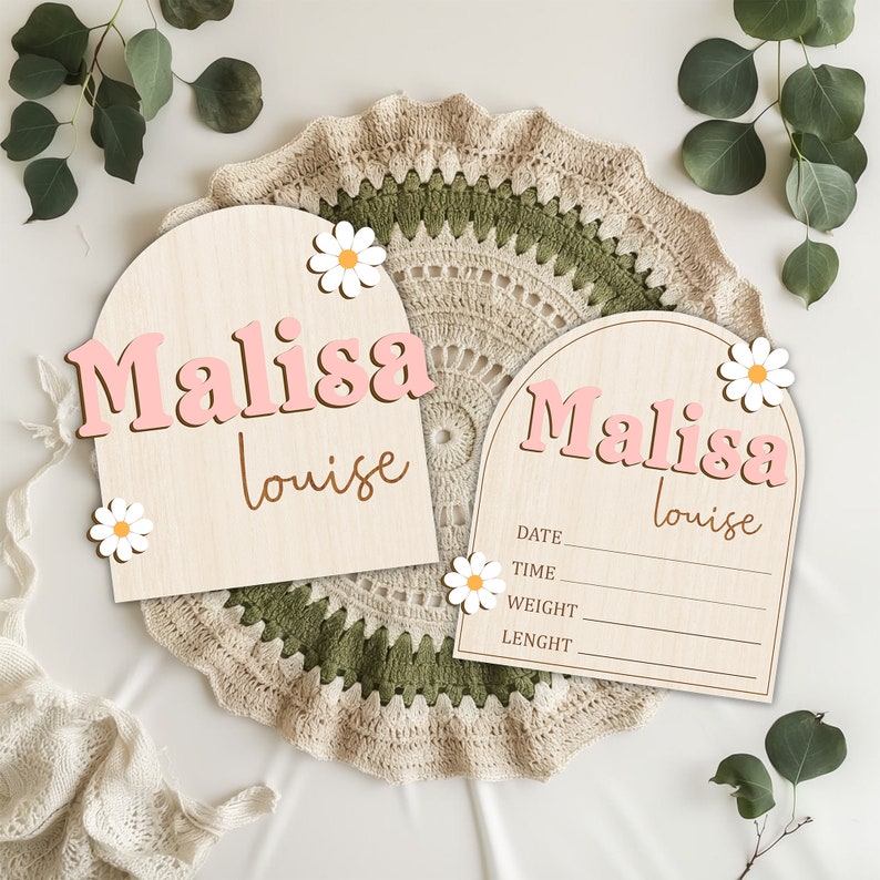 Personalized Baby Announcement Sign With Birth Stats, Birth Stat Sign ...