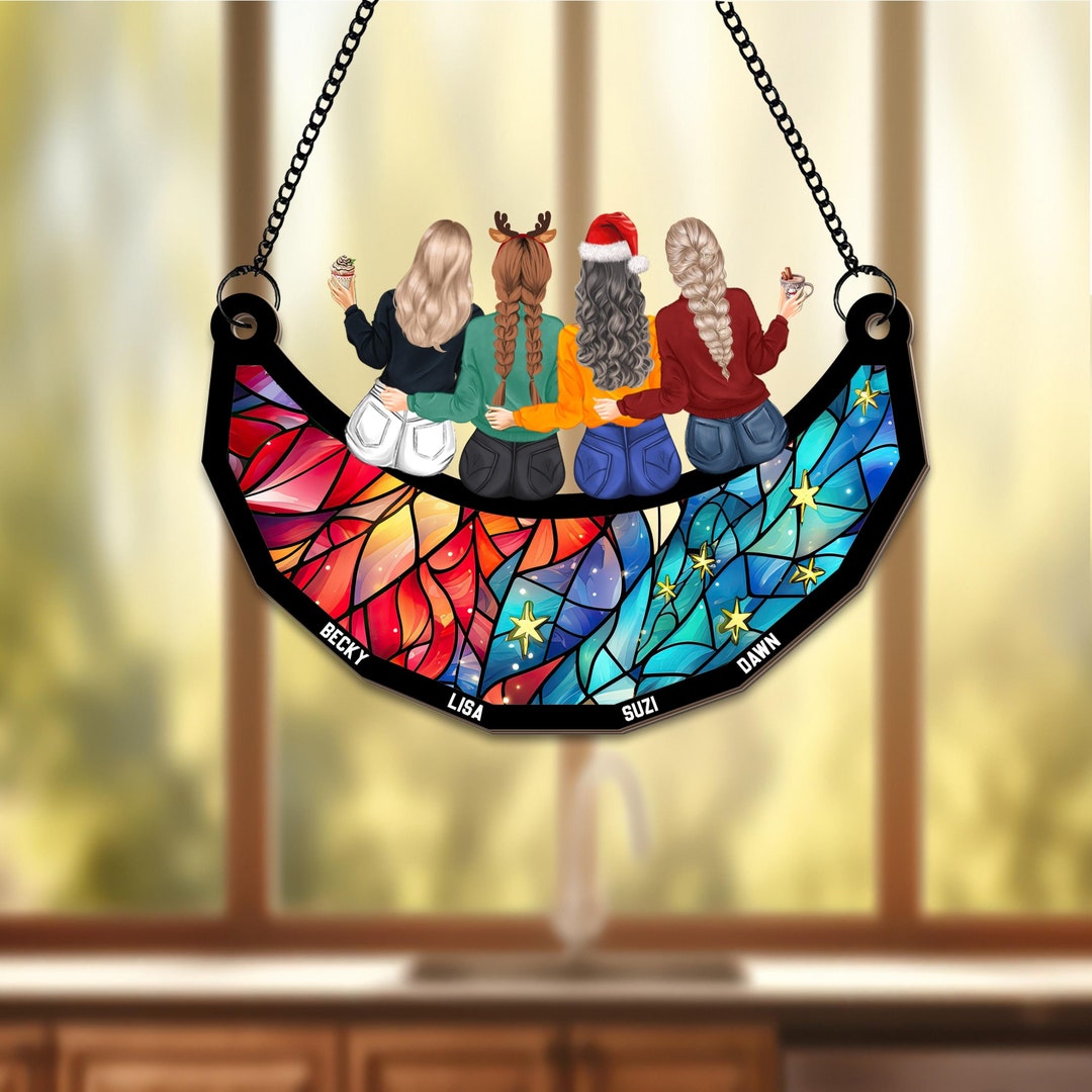 Personalized Best Friend Suncatcher, Friendship Keepsake Gift, BFF ...