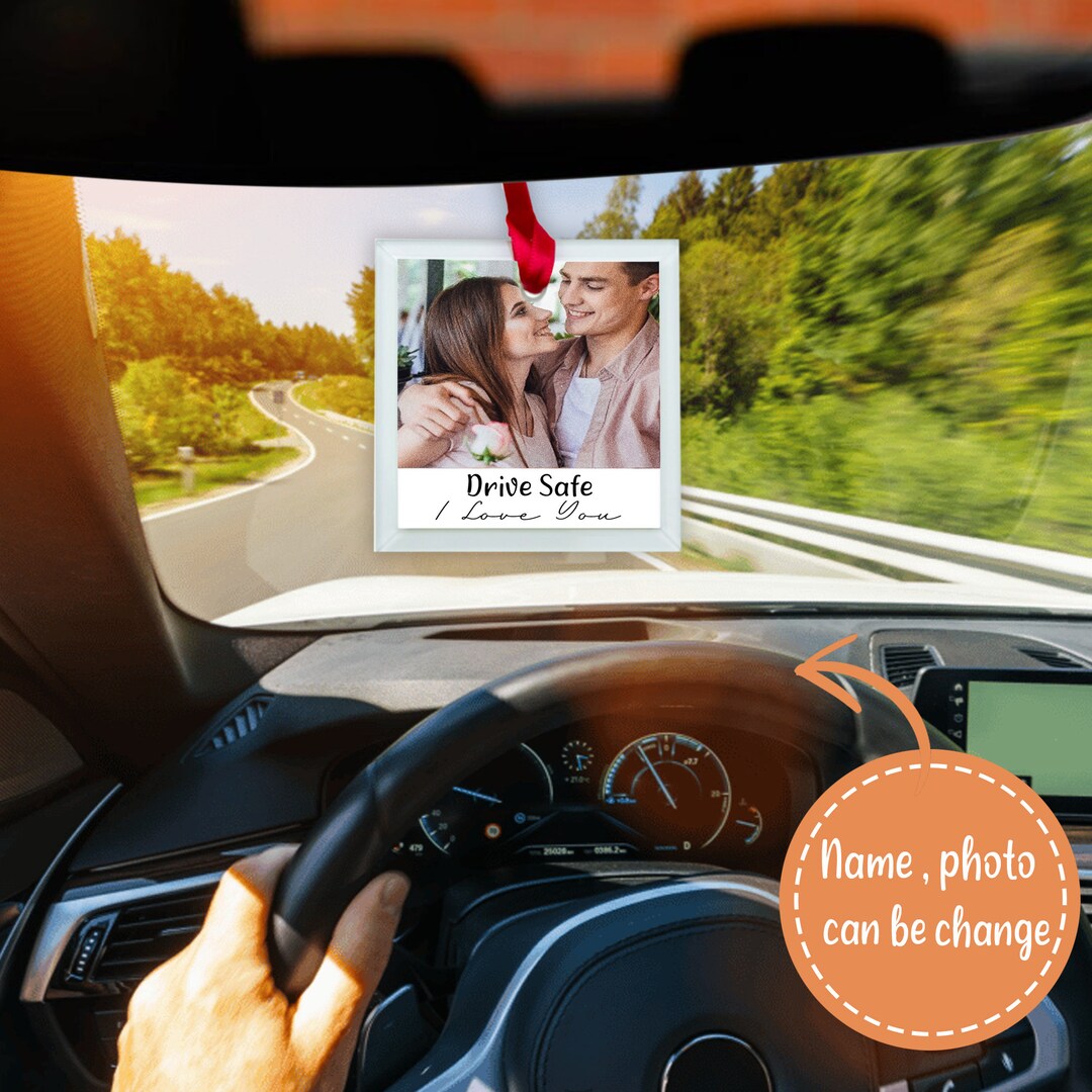 Personalised Photo Car Ornament Hanging Car Polaroid Any Image Driving ...