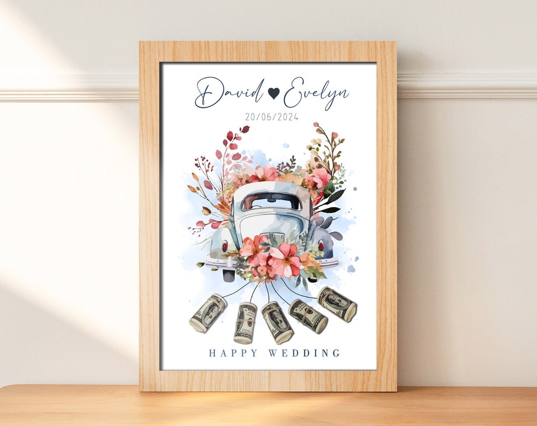 Personalized Money Gift Wedding Sign, Wedding Keepsake Gift, Wedding ...