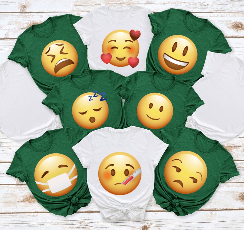 Emoji Costume Halloween T-shirt, Emoji Team Shirts, Halloween Costume ...