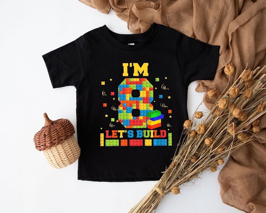 Building Block Birthday Boy Girl Shirt,custom Birthday Buiding Shirt ...