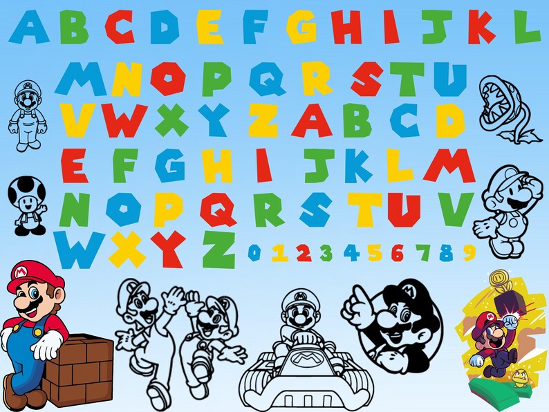 Mario Svg Bundle, Mario Svg Cricut, Supermario Svg,supermario Png ...