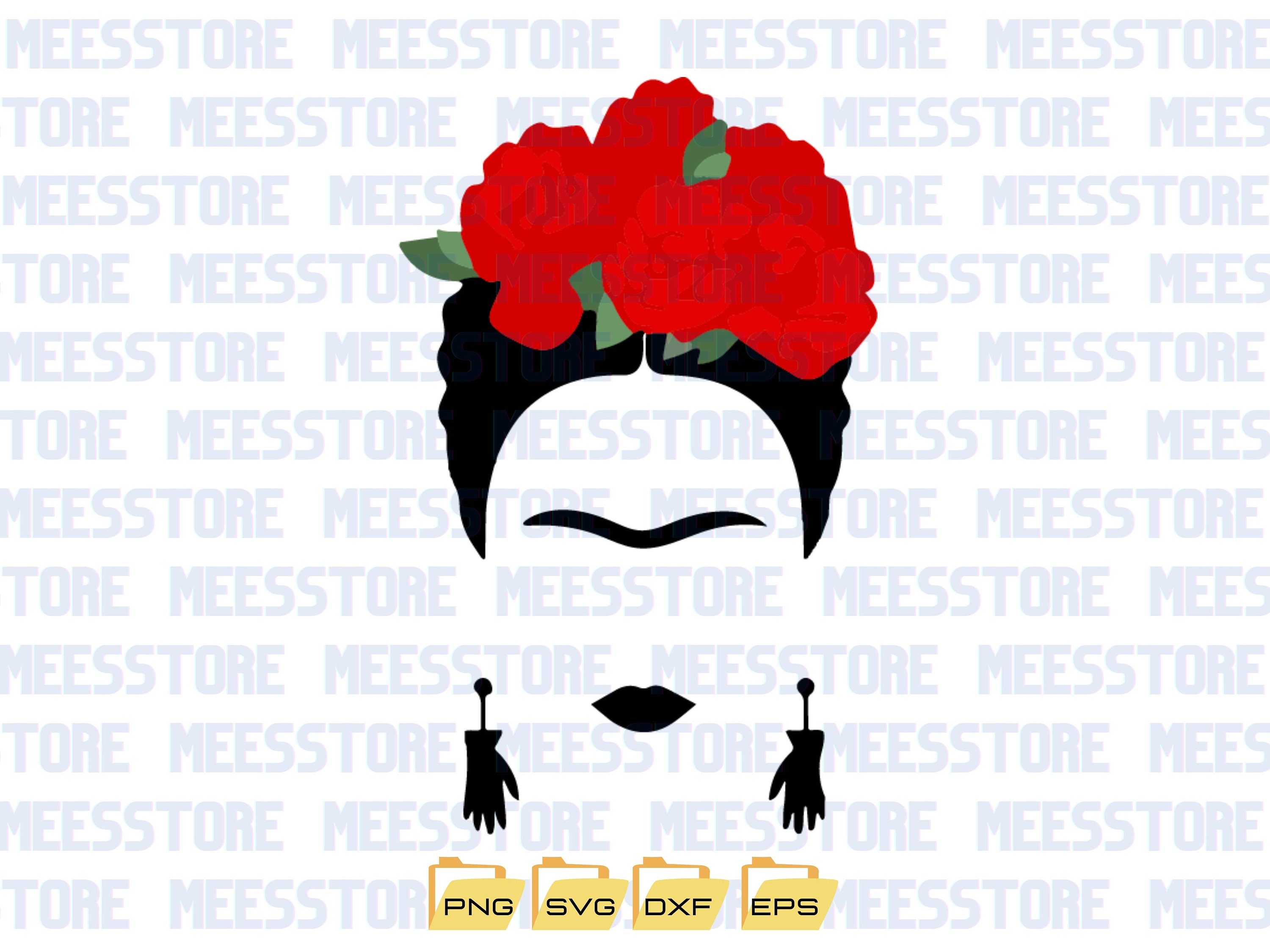 Frida Kahlo Svg, Mexican Art Self Portrait, Feminist Icon, SVG Layered ...