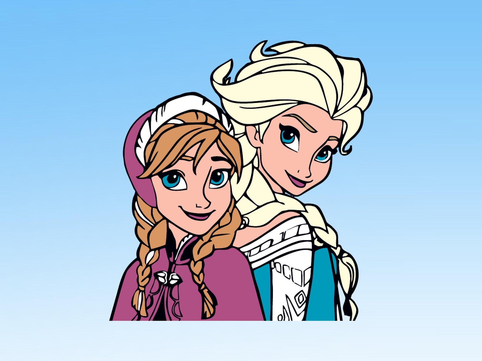 Frozen Outline, Frozen Clipart, Frozen Silhouette, Elsa Svg, Anna Svg ...