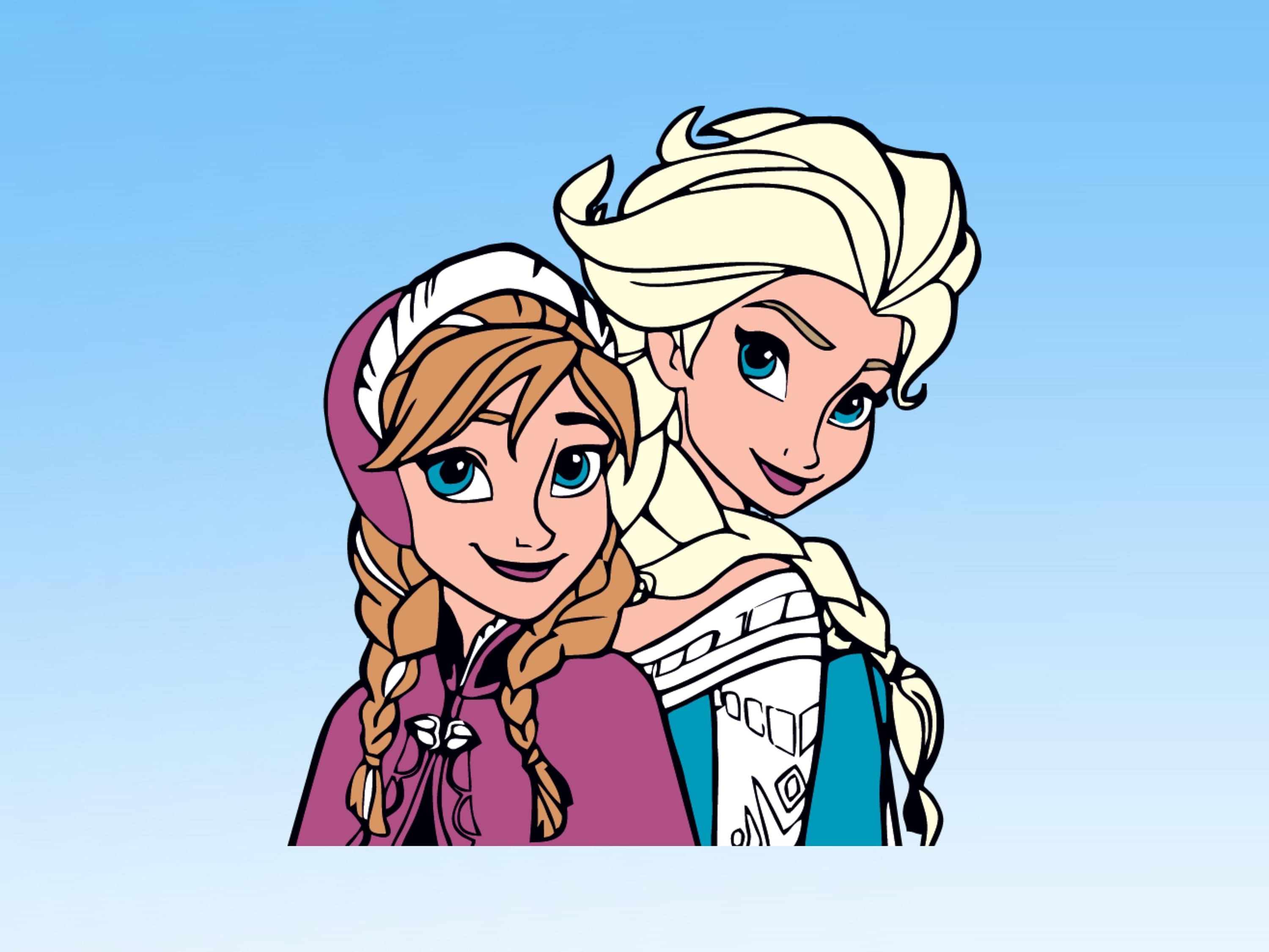 Frozen Outline, Frozen Clipart, Frozen Silhouette, Elsa Svg, Anna Svg ...