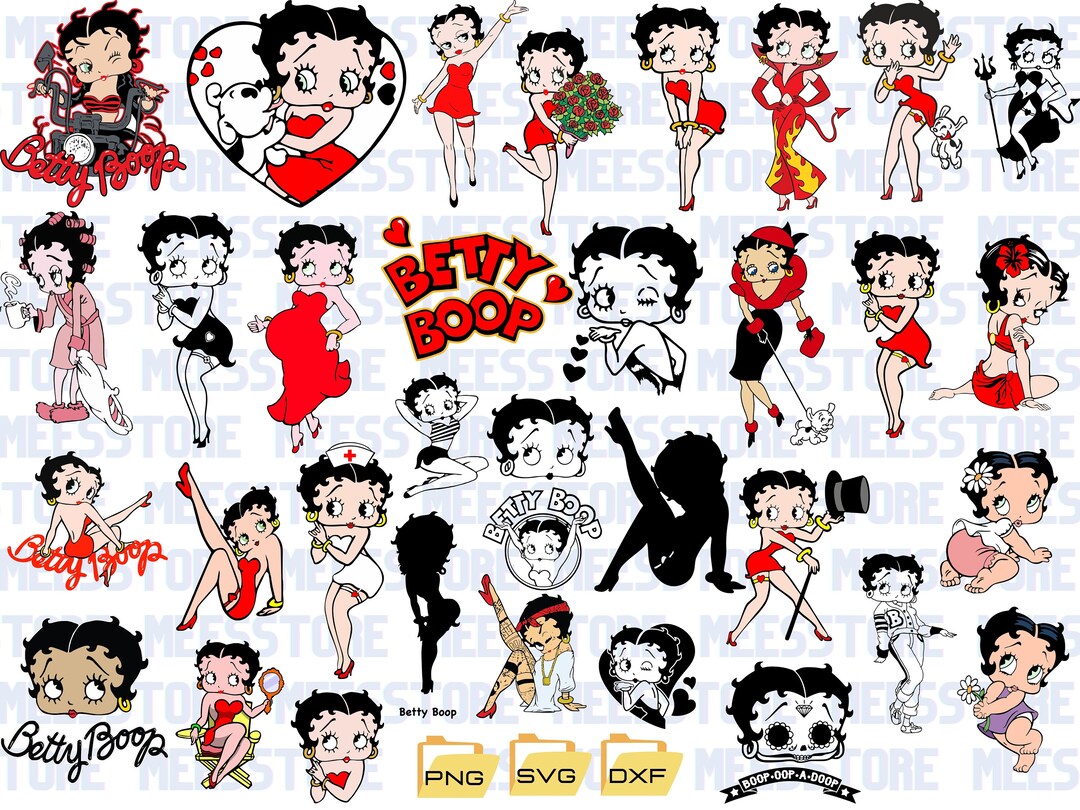 Betty Boop SVG Bundle,betty Boop Layered,svg, Easy Cut,tshirt Print ...