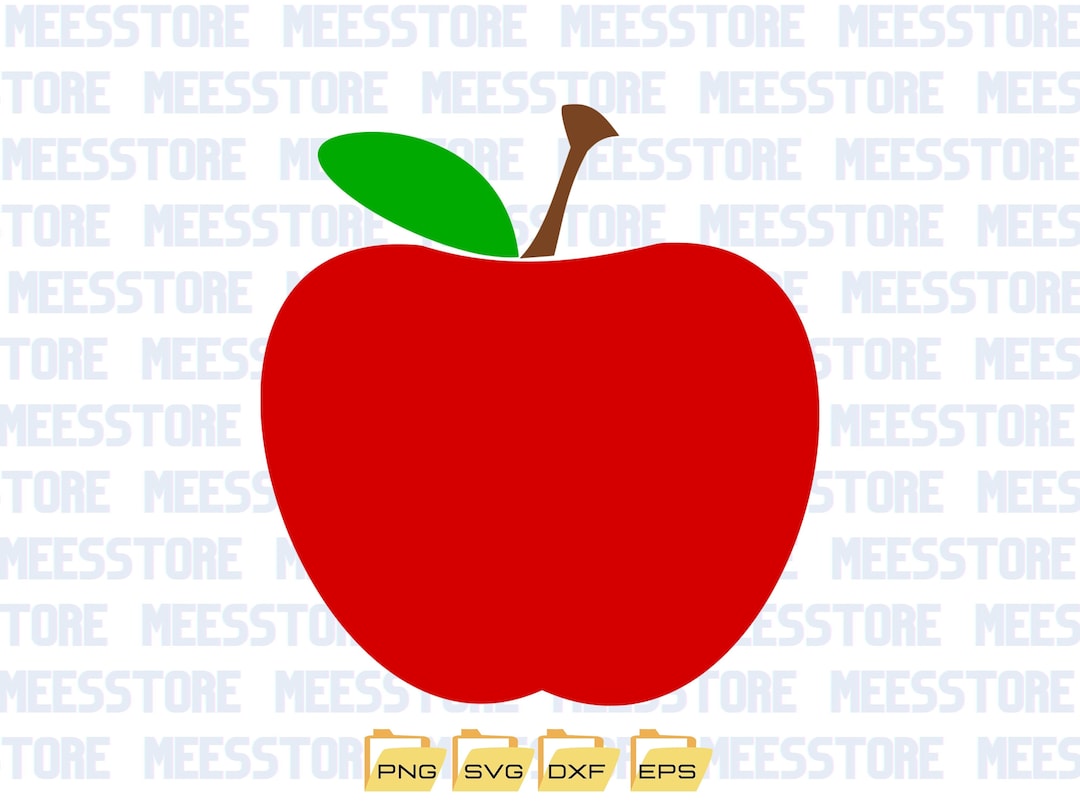 Apple Svg, Apple Clipart, Teacher Svg, School Svg, Silhouette Cut Files ...