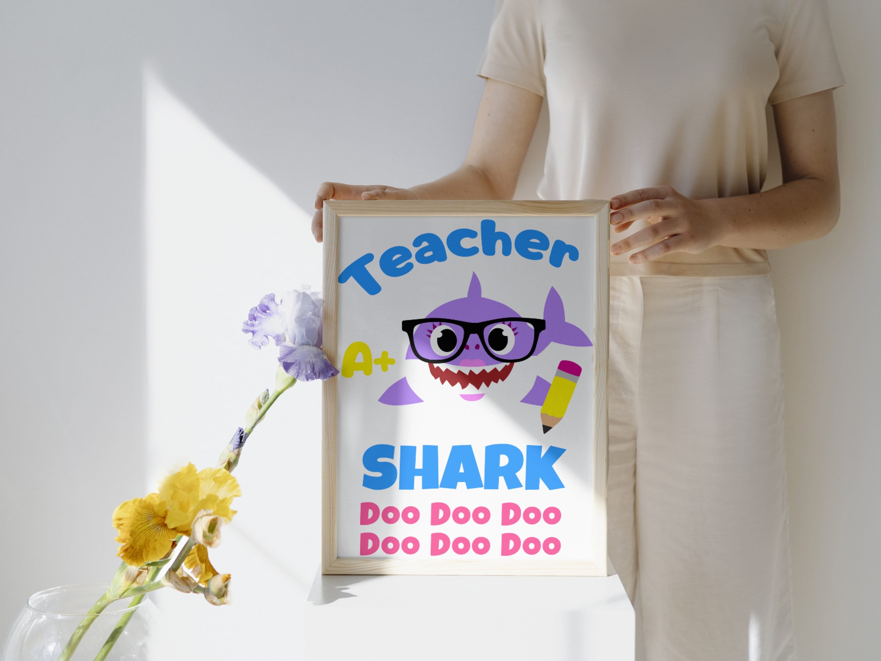 Teacher Shark SVG / Cut File / Cricut / Commercial Use / Silhouette ...