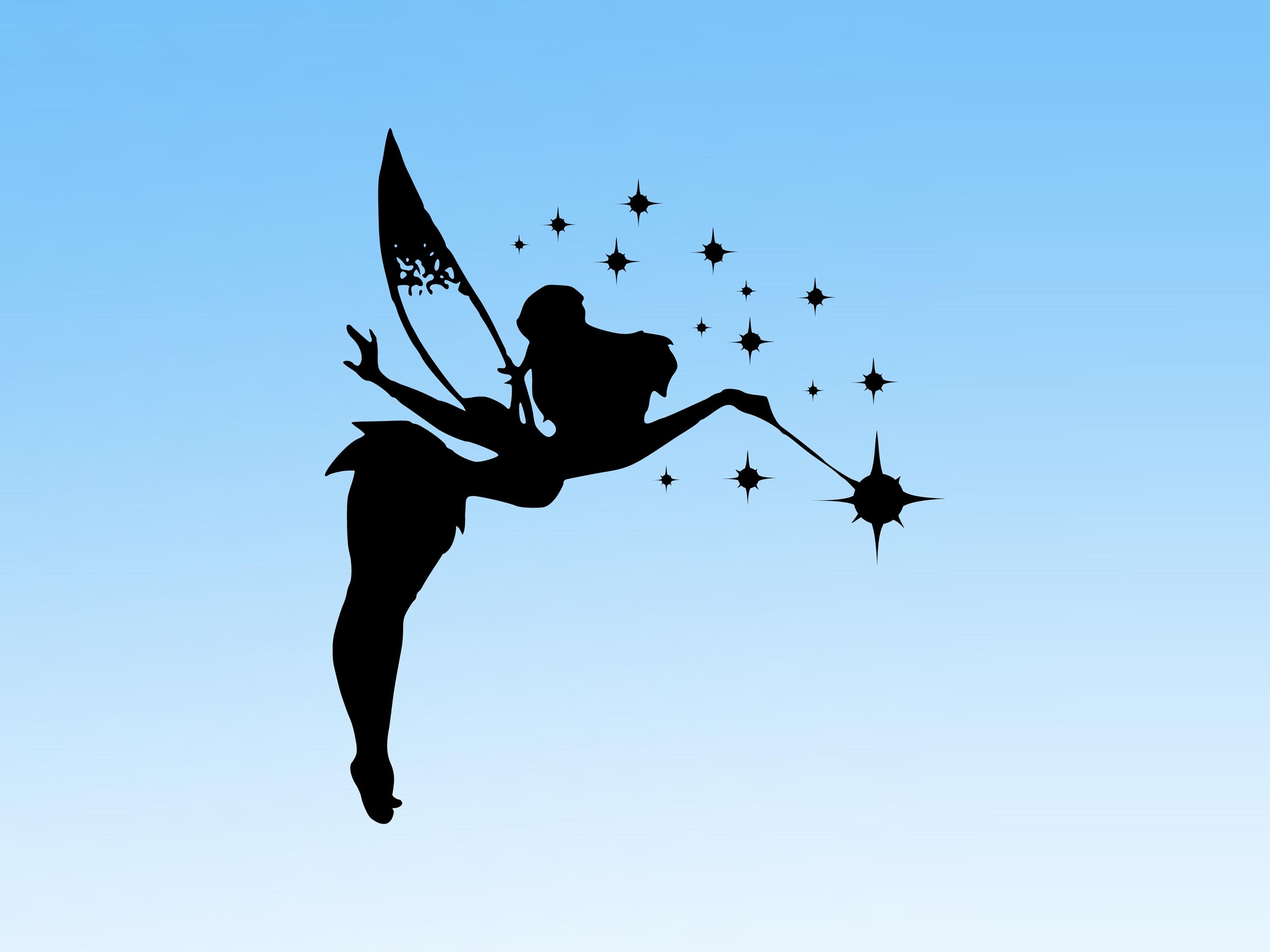 Tinkerbell Svg Cut Files for Criicut, Silhouette Clipart, Digital ...