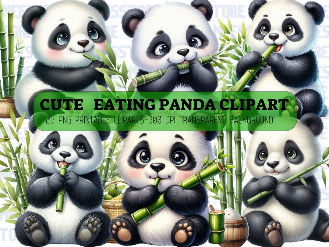 Watercolor Cute Pandas Clipart | Adorable, Cute Panda, Baby Panda ...