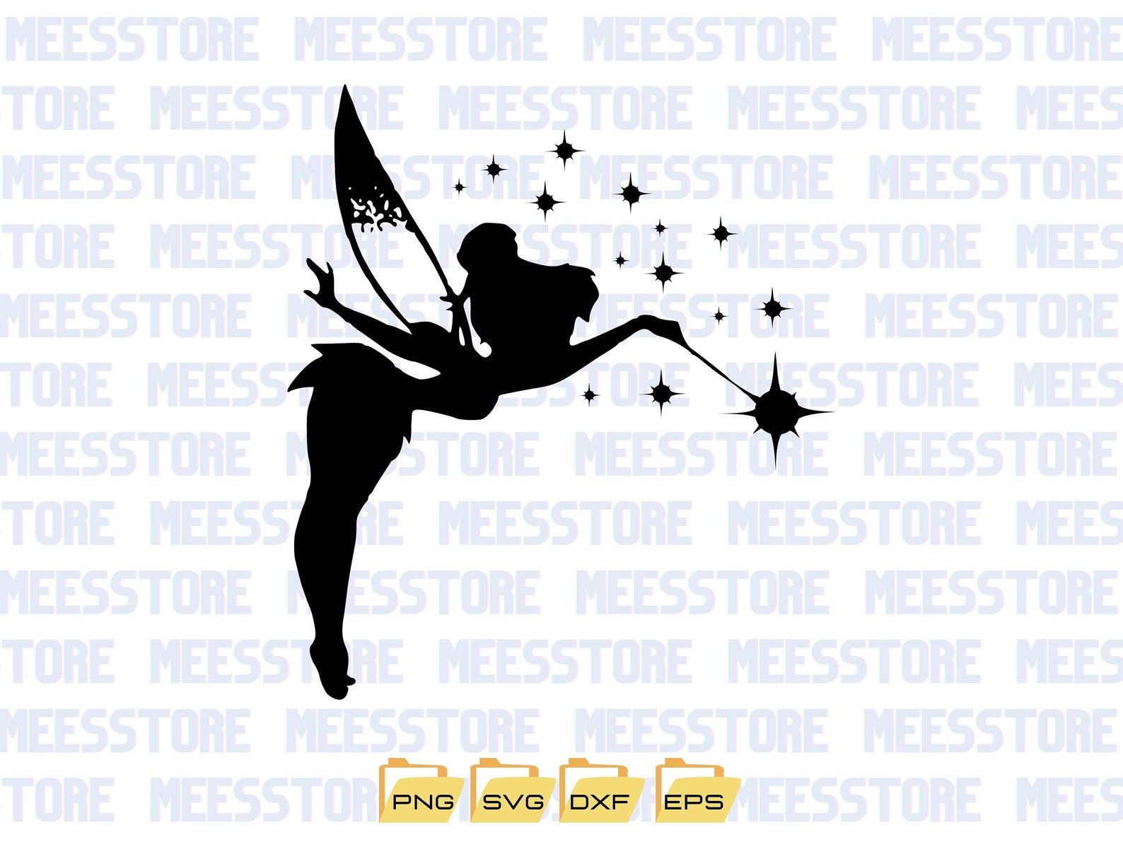 Tinkerbell Svg Cut Files for Criicut, Silhouette Clipart, Digital ...
