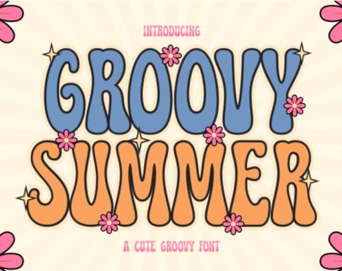 Groovy Font Retro Groovy Font Groovy Script Font Groovy 70s Font Happie ...