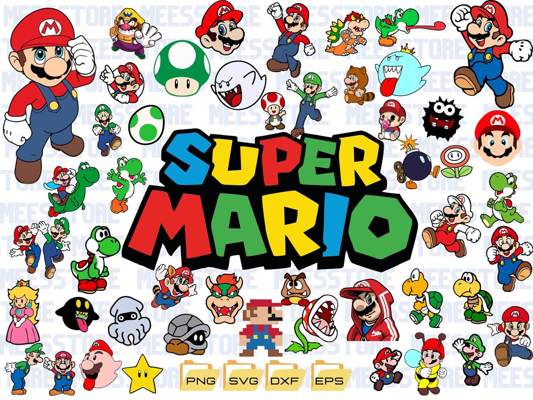 Mario Svg Bundle, Mario Svg Cricut, Supermario Svg,supermario Png ...