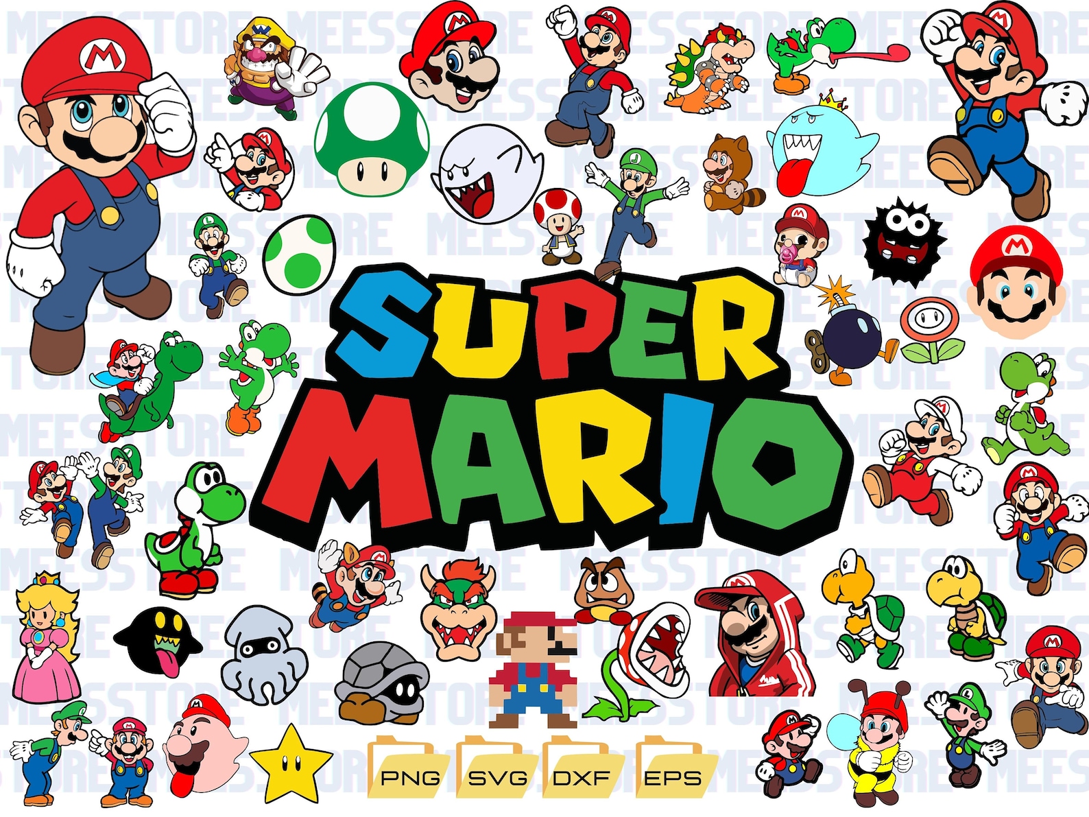 Mario Svg Bundle, Mario Svg Cricut, Supermario Svg,supermario Png ...