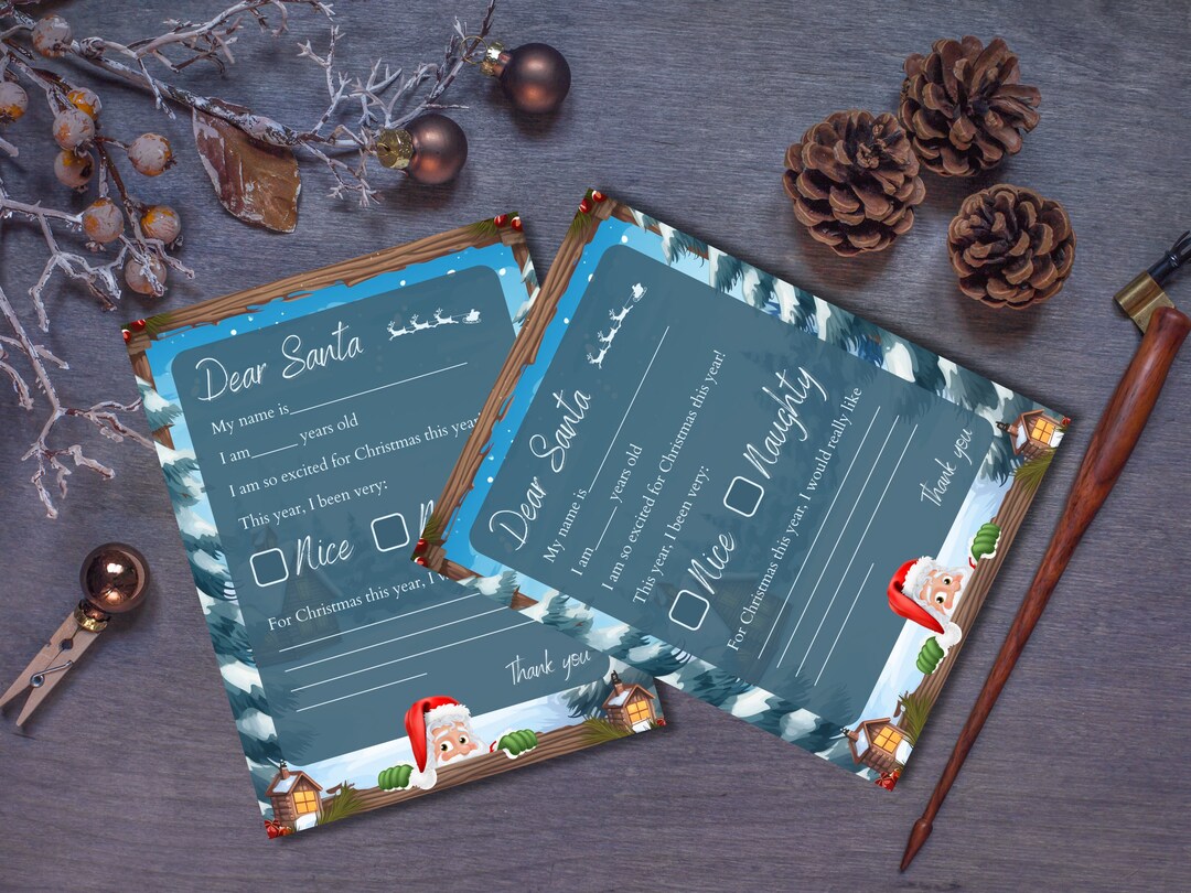 Dear Santa, Kid's Santa Letter, Letter to the North Pole, Dear Santa ...