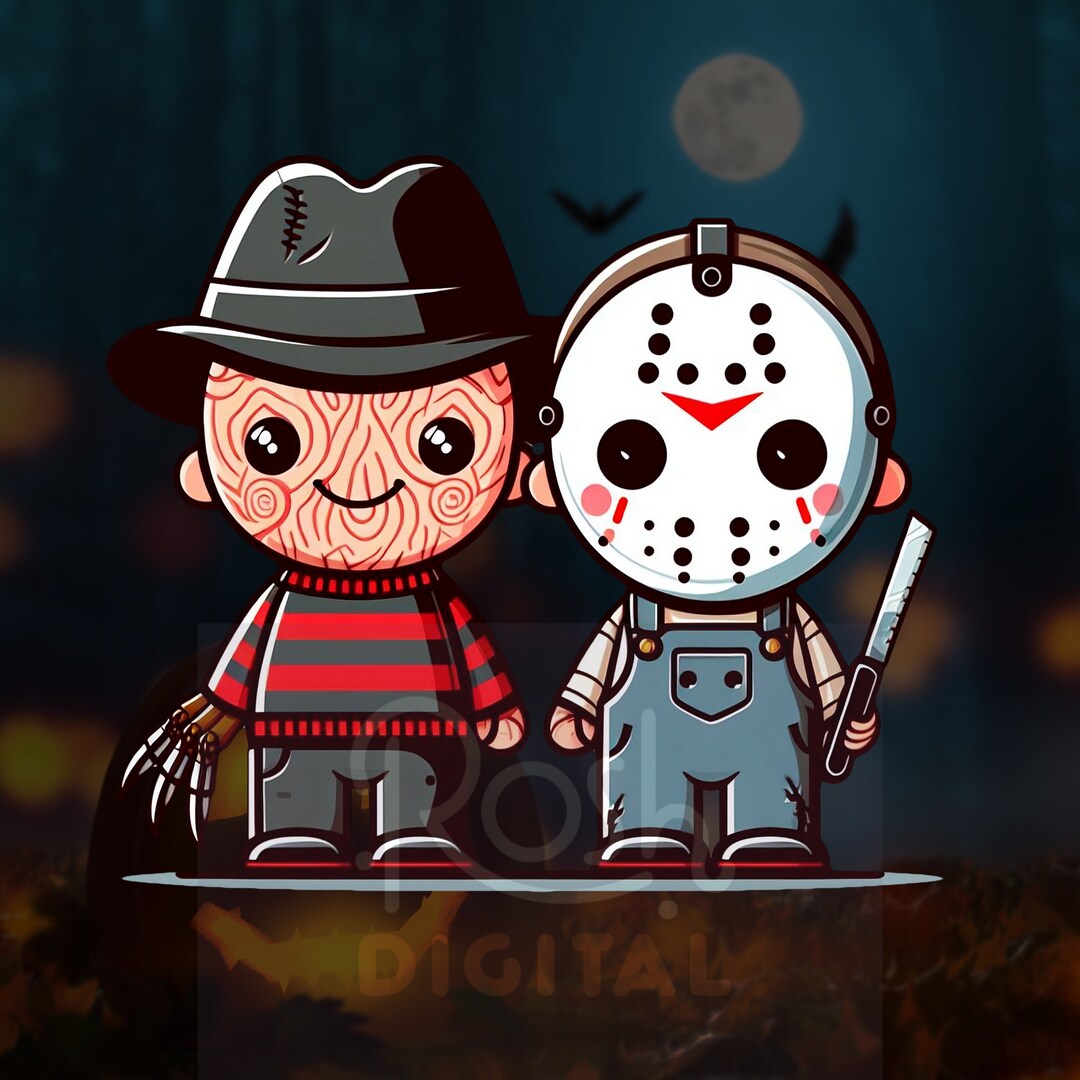 Freddy Krueger and Jason PNG, Halloween PNG Decorations, Halloween ...