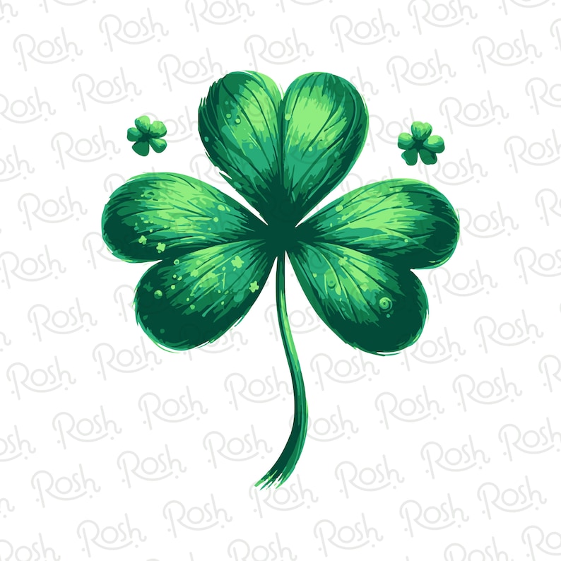 Watercolor Shamrock PNG, St. Patrick's Day PNG, Shamrock PNG, Lucky ...