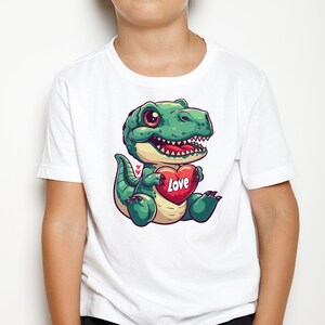 T-rex Love PNG, Dino Love PNG, T-rex Valentine, Valentines Printable ...