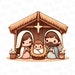Cute Manger Set PNG, Nativity of Jesus Set PNG, Mary, Joseph, Baby ...