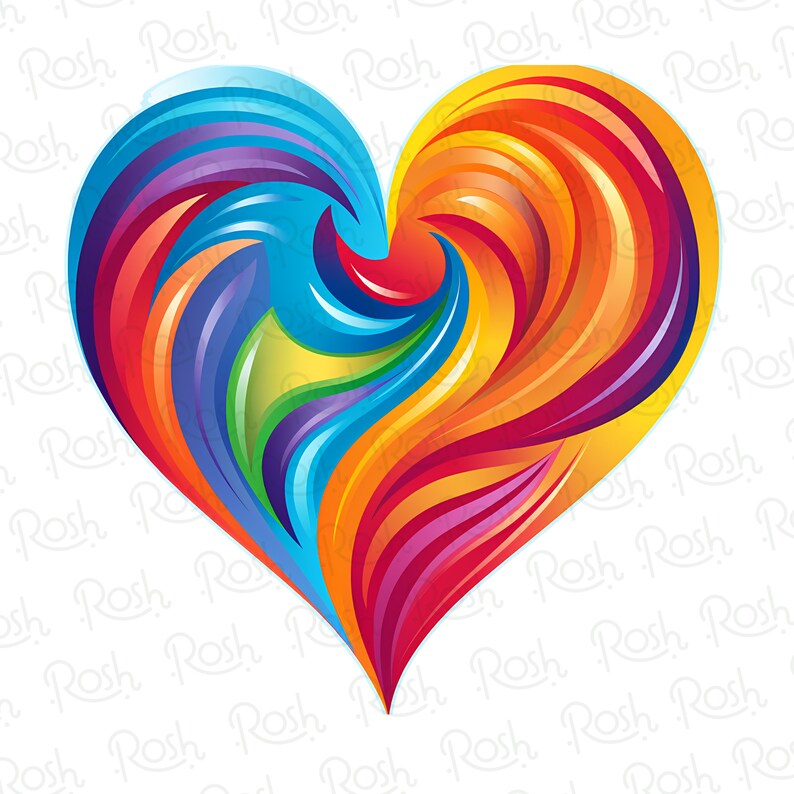 Cute Valentine's Day Colorful Hearts Set PNG, Heart PNG, Cute Heart Png ...