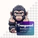 Gorilla Middle Finger PNG, Gorilla Clipart, Instant Download, Monkey ...