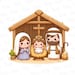 Cute Manger Set PNG, Nativity of Jesus Set PNG, Mary, Joseph, Baby ...